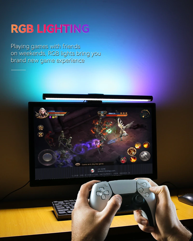 Stepless Dimming Led Desk Lamps For Computer Monitor Lights Bar USB ...