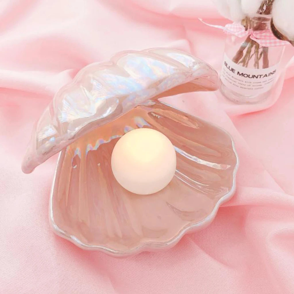 F5 LED Night Light Shell Lamp Bedside Decorative Nightlight for Home ...