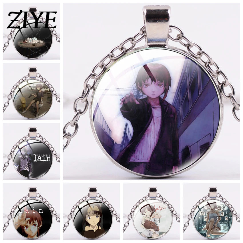 Collar con colgante Lain de experimentos en serie de Anime, figura de ...