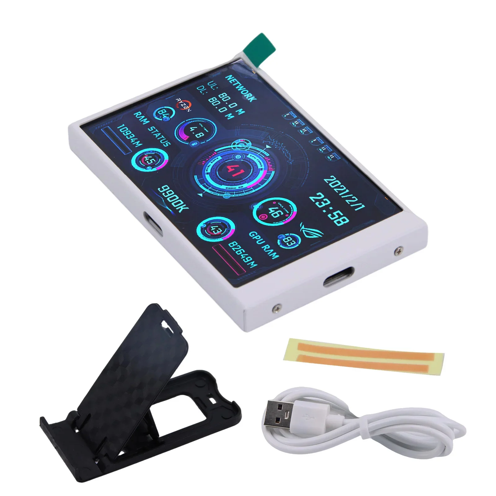 Computer-Monitor-For-Mini-ITX-Case-3-5-Inch-IPS-TYPE-C-Secondary-Screen ...