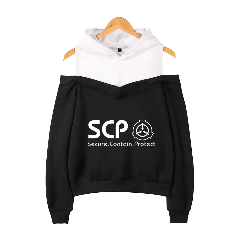 Scp-Foundation-Off-Shoulder-Hoodie-Foundation-Sweatshirt-Womens ...