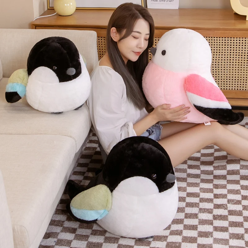 40-50cm-Simulation-Fat-Round-Tricolor-Java-sparrow-Plush-Toys-Stuffed ...