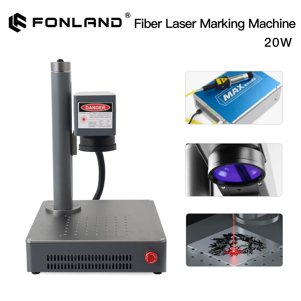 Fonland 20W MAX Source Fiber Laser Marking Machine Jewelry Metal ...