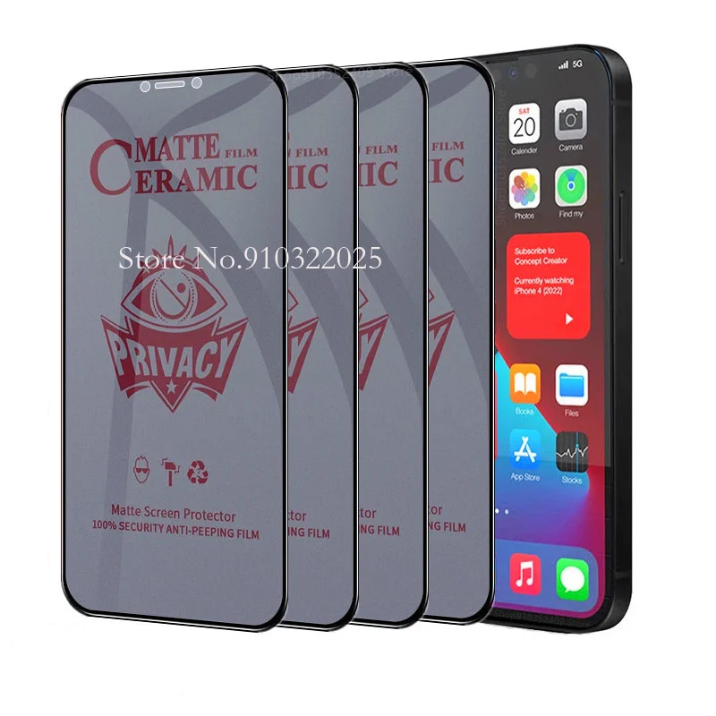 50-pcs-Matte-Ceramic-Privacy-Screen-Protectors-For-IPhone-14-13-11-Pro ...