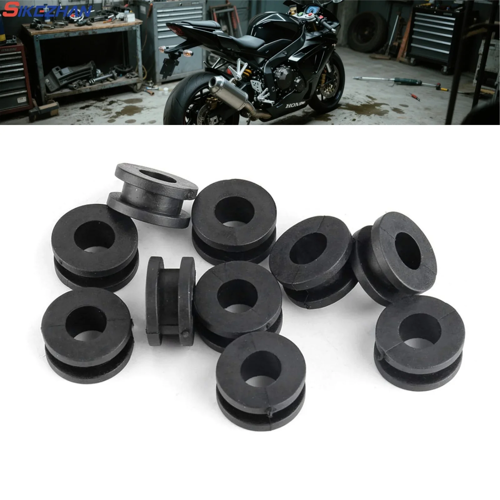 10Pcs Motorcycle Side Cover Rubber Grommets Gasket Fairings For Yamaha ...