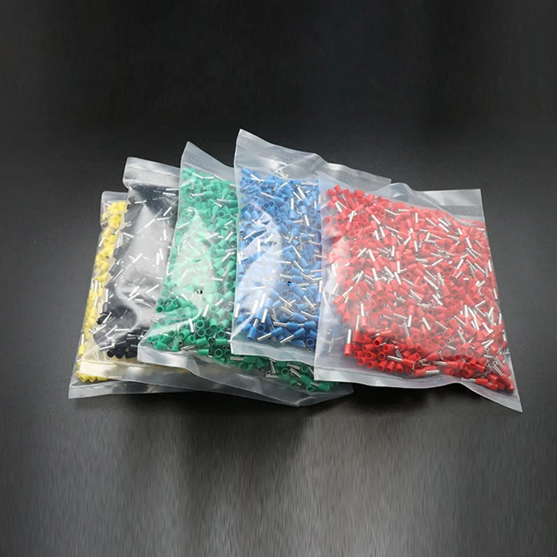 1000pcs/Pack Electrical Tools E16-12 PVC Corn End Wire Crimping ...