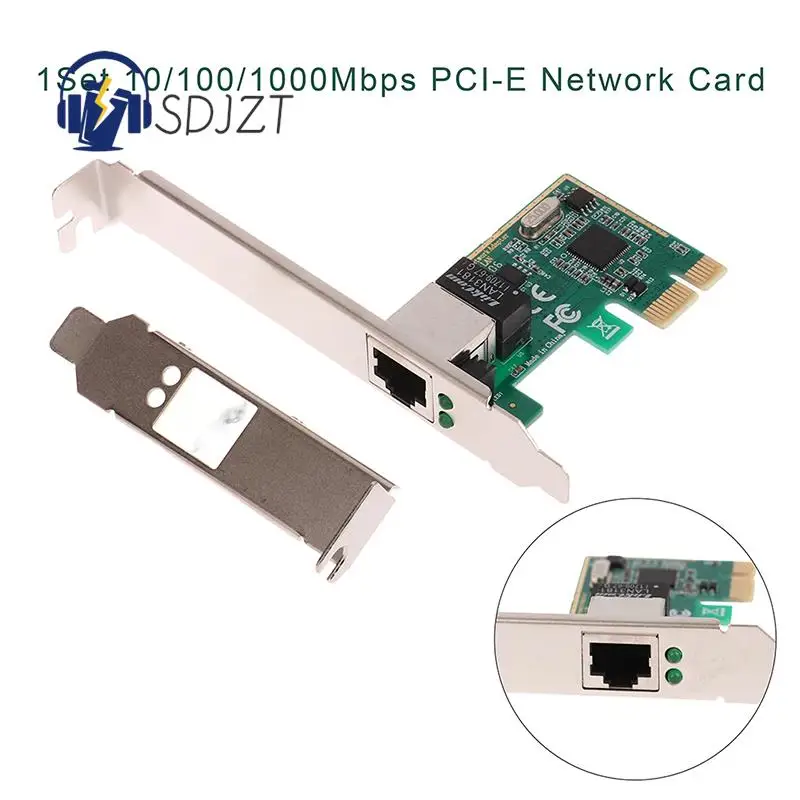 1Set 10/100/1000Mbps Gigabit Ethernet PCI Express PCI-E Network Card RJ-45 LAN Adapter Converter ...
