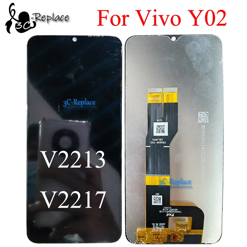 Original Black 6.51 Inch For Vivo Y02 2022 V2213 V2217 LCD Display ...