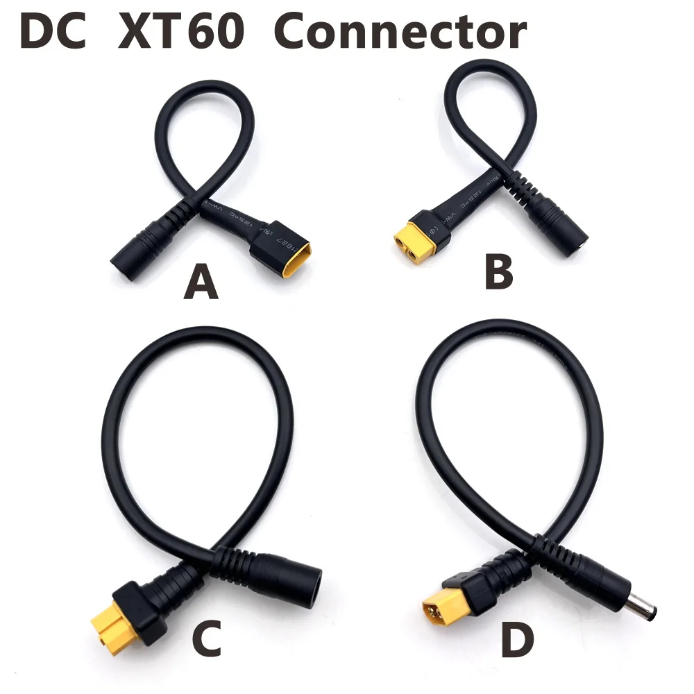 1pcs-10A-Ultra-soft-XT60-Plug-Male-Female-Connector-to-DC-5525-DC5521 ...