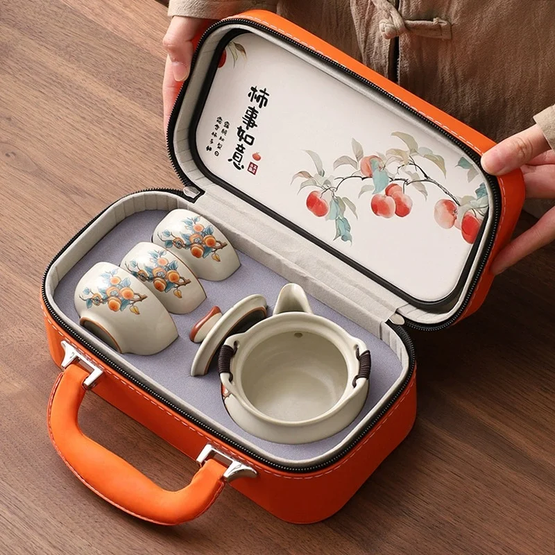Luxurious High-End Ceramic Yu Ceramics Tea Set Gift Box for Home Use ...