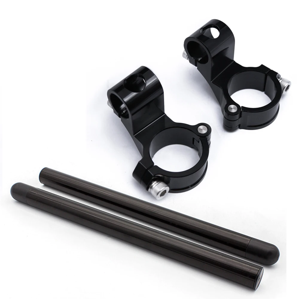 Universal-Motorcycle-CNC-Racer-Handlebar-Racing-Adjustable-Clip-On-Fork ...