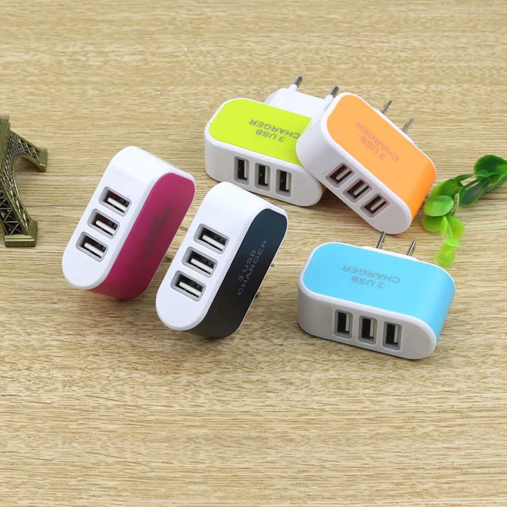 Cargador-de-pared-multipuerto-Universal-con-3-puertos-USB-enchufe ...