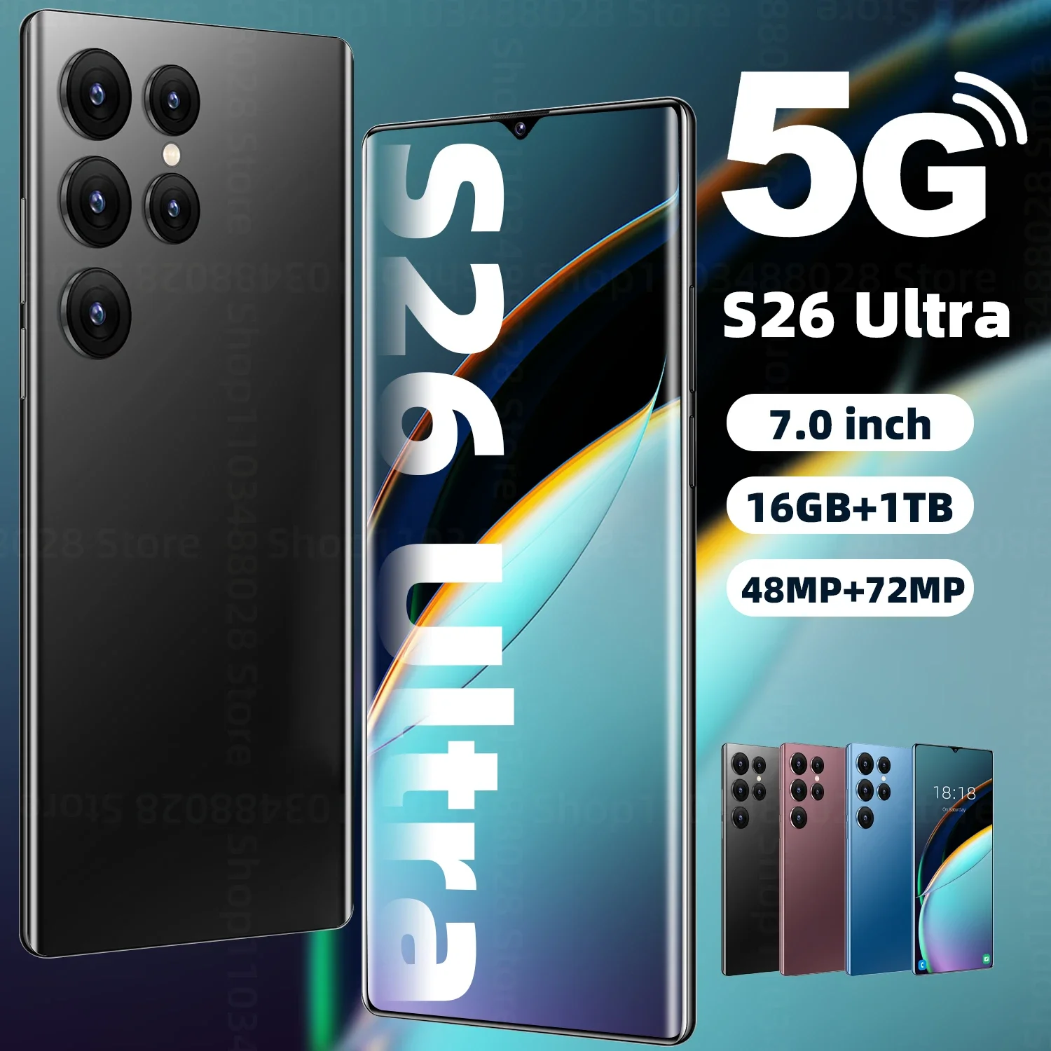 S26-Ultra-SmartPhone-7-0-HD-Screen-16G-1T-Cell-Phone-7000Mah-Android ...