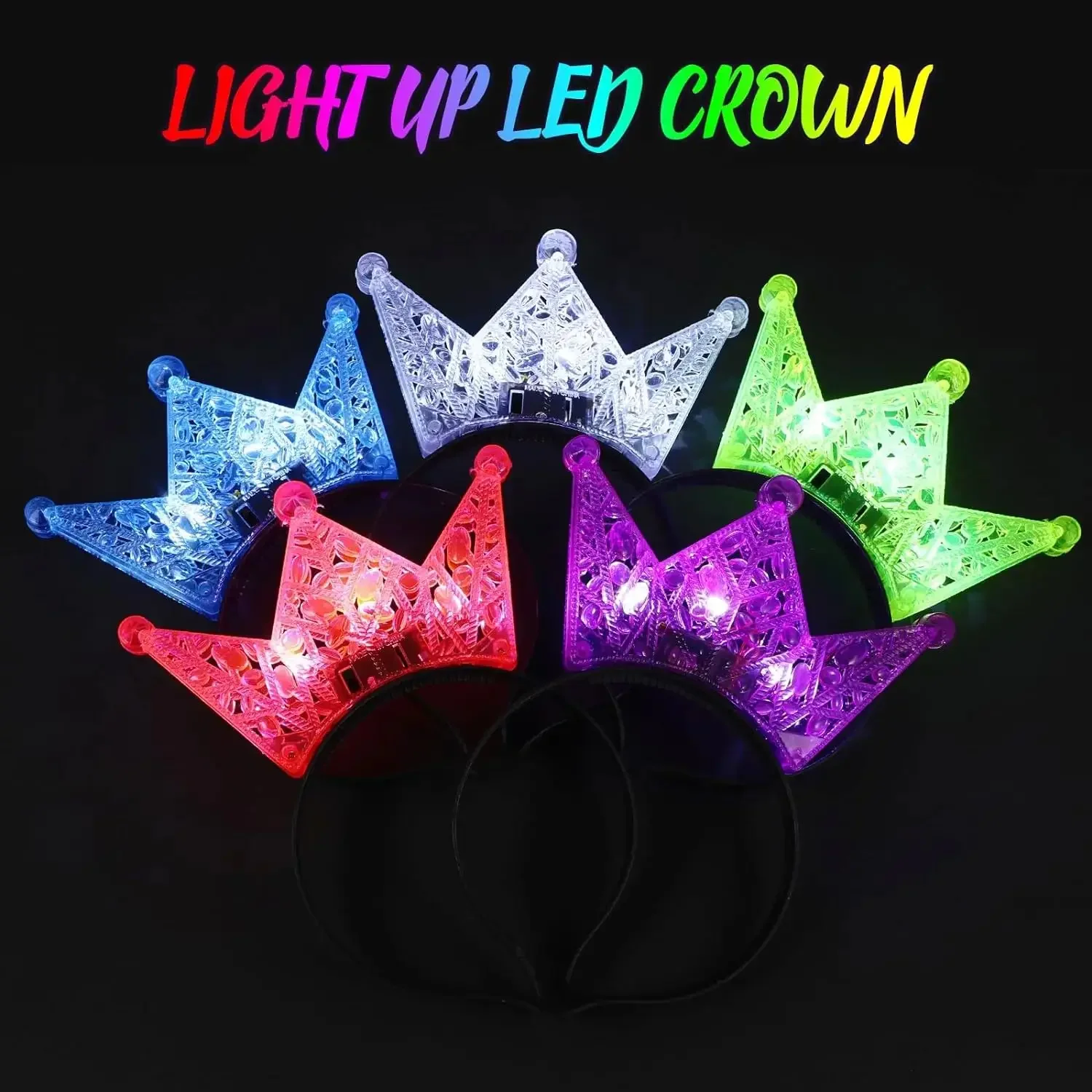 Princesa-Tiara-Crown-para-Mulheres-e-Meninas-LED-Headband-Light-Up ...