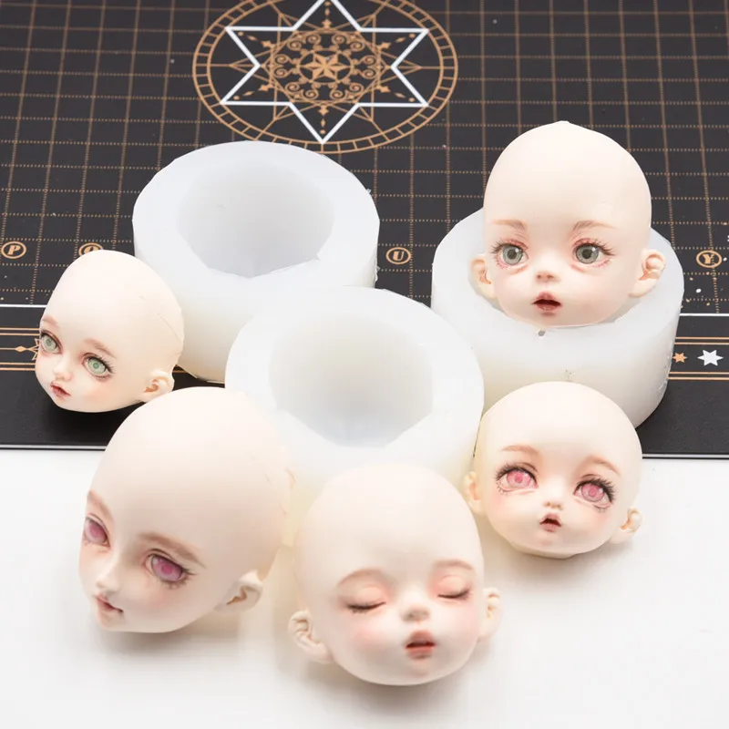 Ultra-Light-Polymer-Clay-Silicone-Facial-Mold-DIY-Pottery-Manual-Doll ...