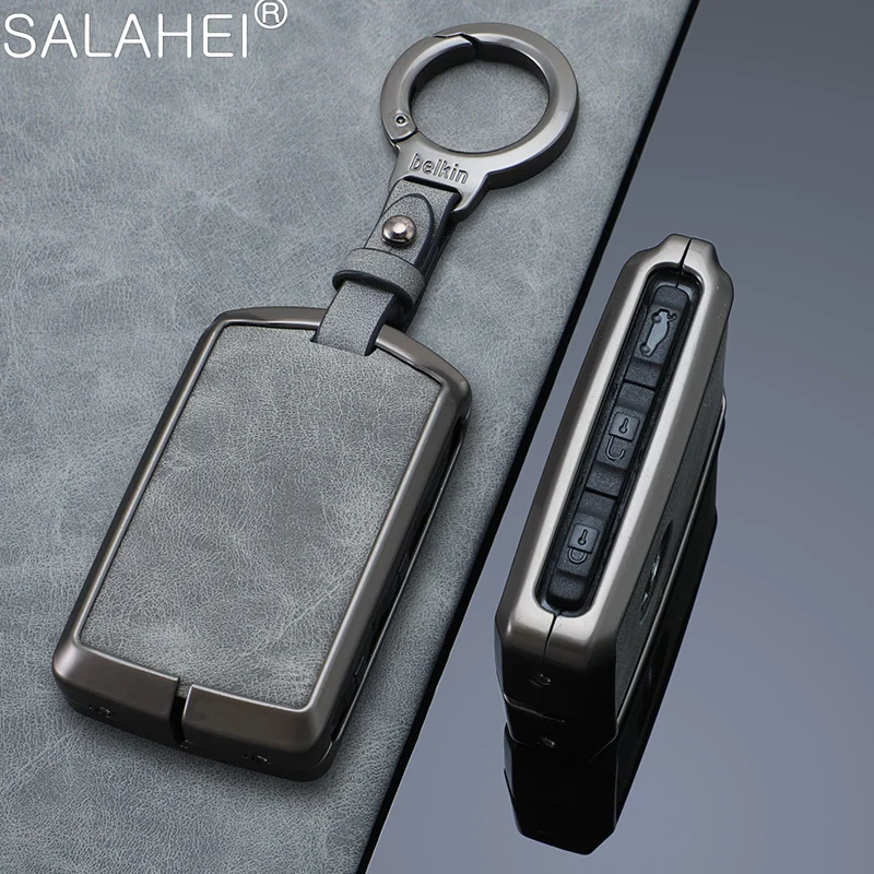 Metals-Leather-Car-Key-Case-Cover-Protector-Shell-For-Volvo-XC40-XC60 ...