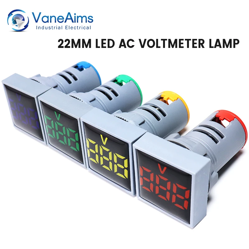 Mini-AC-Voltmeter-VaneAims-Square-Panel-Led-Digital-Display-Volt-Meter ...
