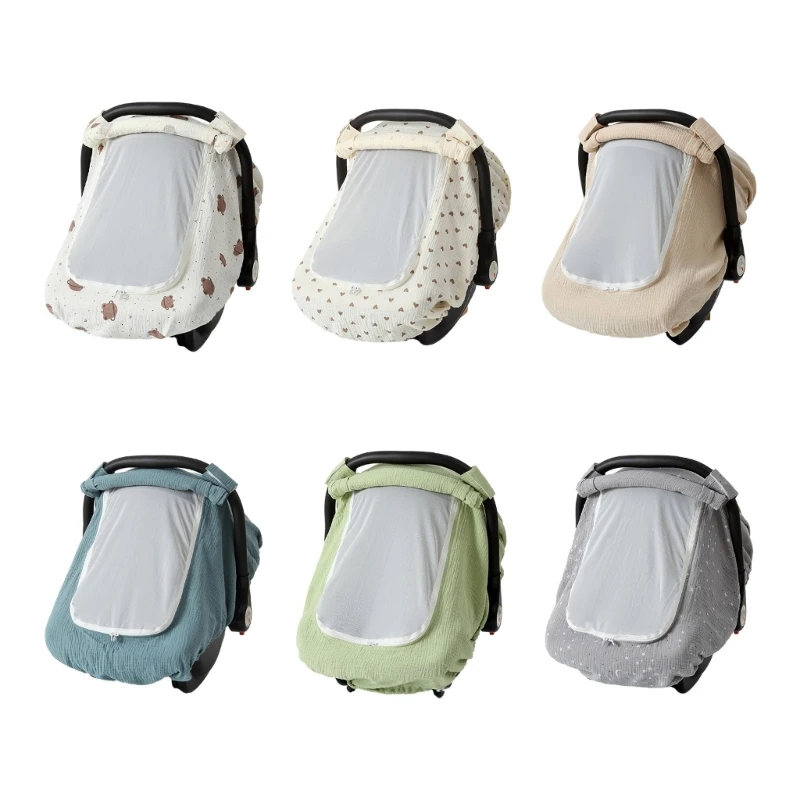 Baby-Car-Covers-Stretchy-Carseat-Canopy-with-Breathable-Mesh-Infant ...