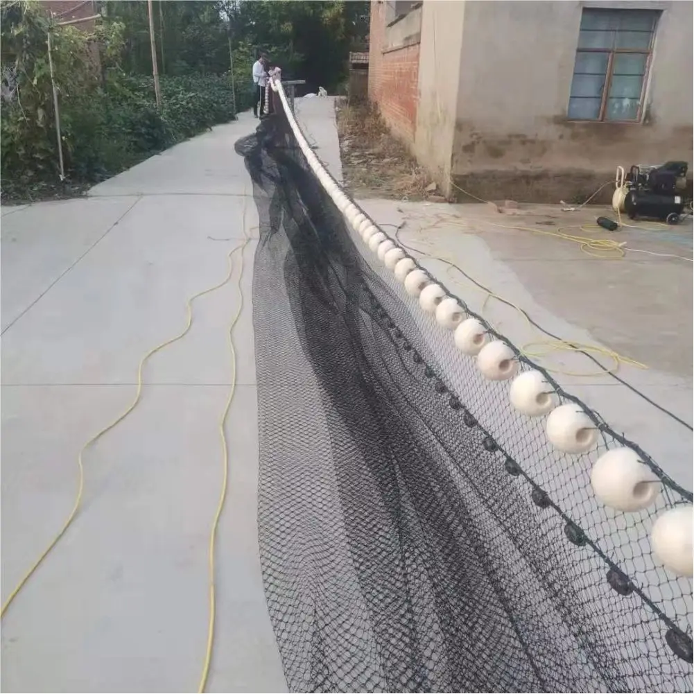 Black Fishing Net Nylon Netting Trawl Pull Net Garden Fence Net Safety ...