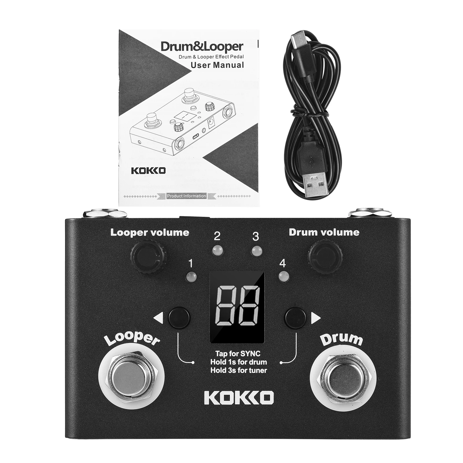 Multifunctional Drum Looper Effect Pedal Tuner Phrase Loop Recording ...