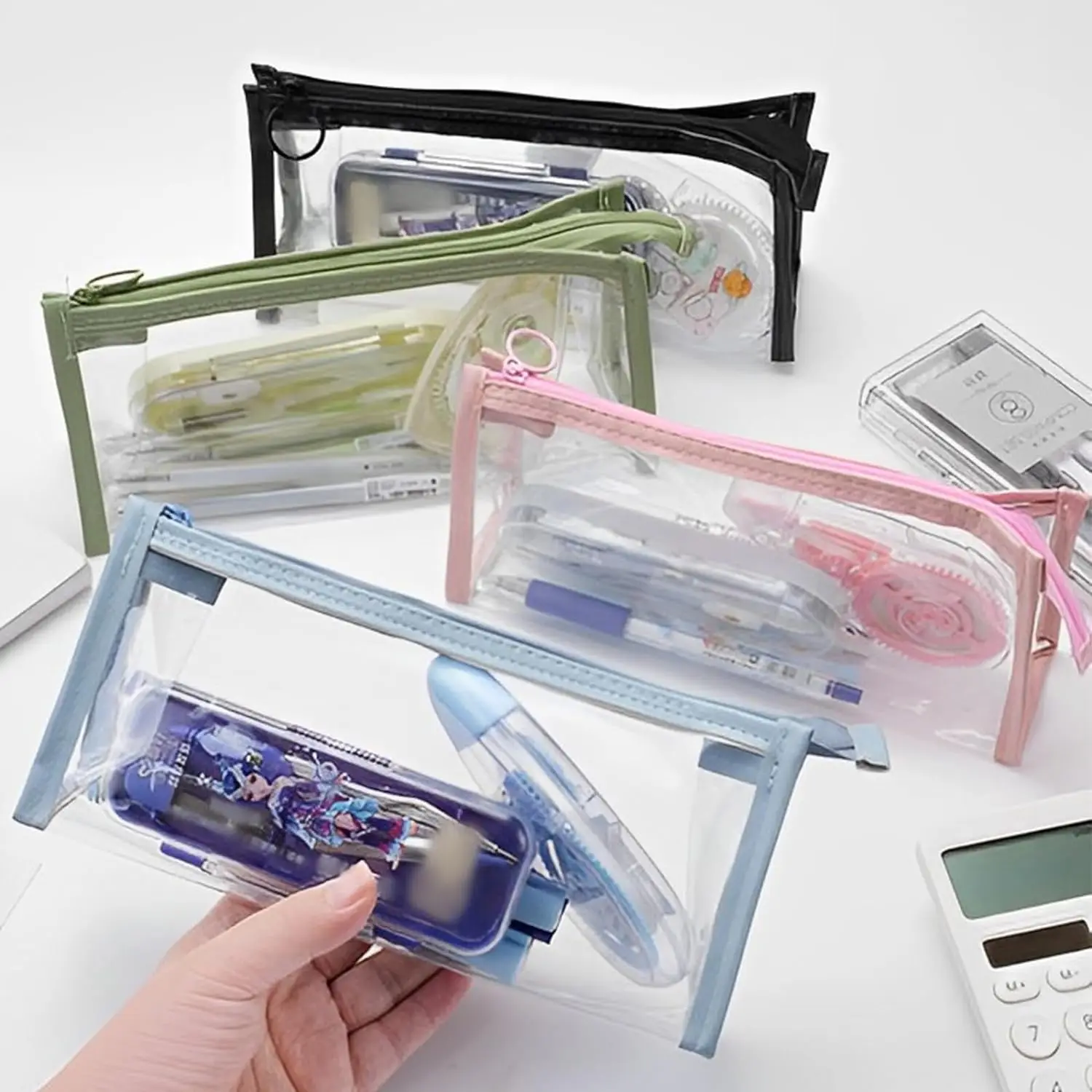 Pencil-Cases-Clear-Pen-Pouch-Marker-Pouch-Travel-Cosmetic-Makeup-Bag ...