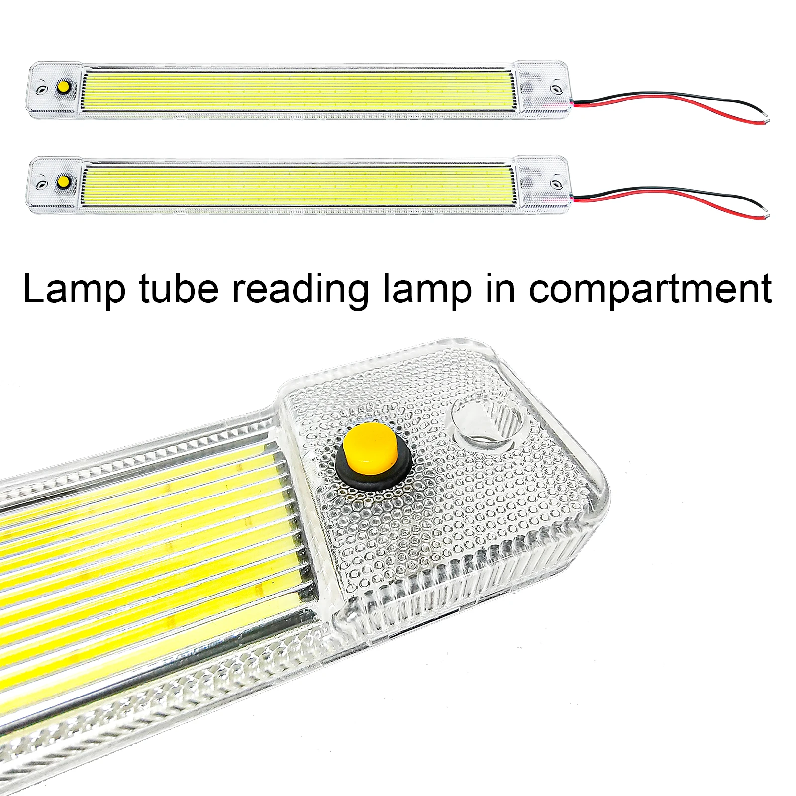 84-LED-10W-Car-Interior-Led-Light-Bar-White-Light-Tube-with-Switch-for ...