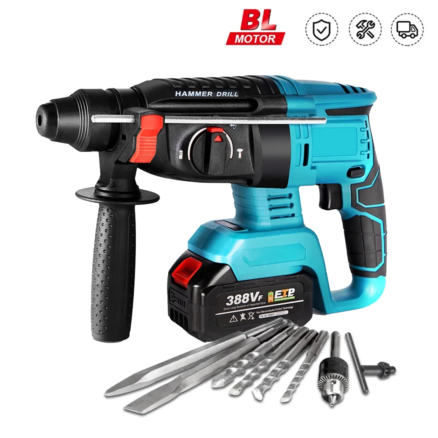 26MM-Brushless-Electric-Hammer-Drill-1680W-Multifunctional-Rotary ...