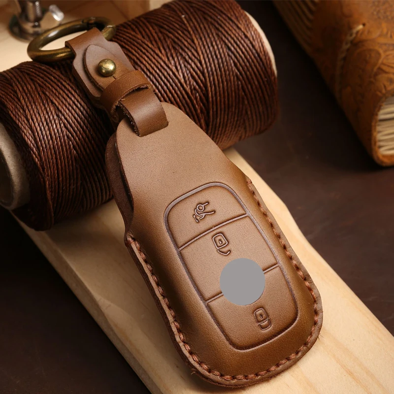 Leather-Car-Key-Case-Cover-Shell-Protector-For-Mercedes-Benz-A-C-E-S-G ...