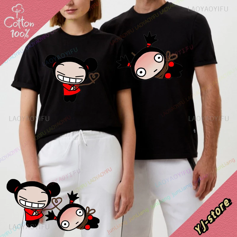 Couple Man Clothes Pucca and Garu Streetwear Lovers Graphic Y2k 100% ...