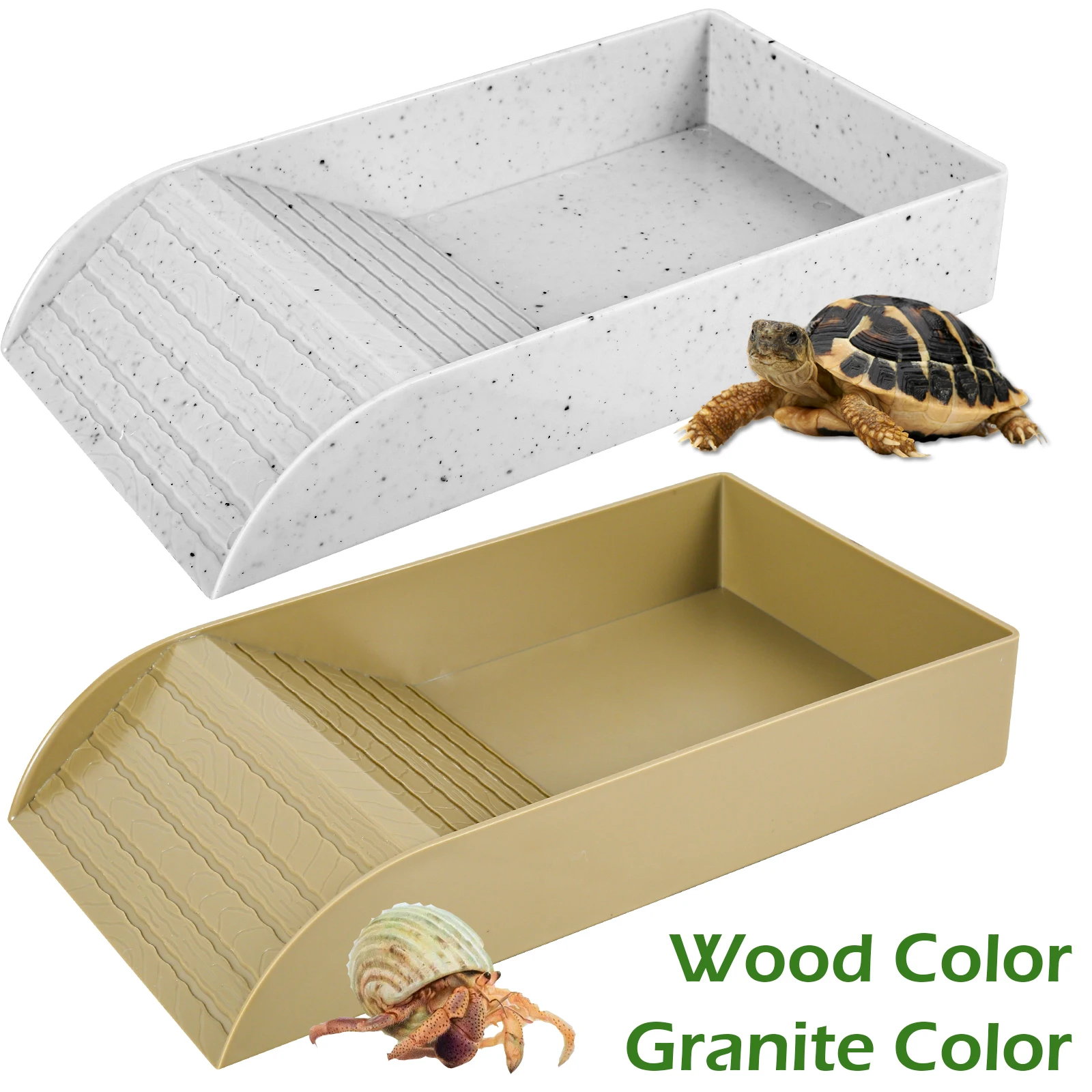 Tortoise-Food-Dish-Reptile-Water-Food-Bowls-Dish-with-Anti-Slip-Ramp ...