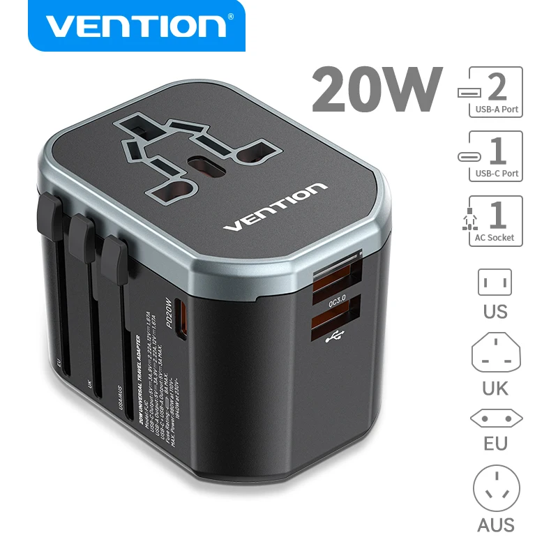 Vention-Universal-Travel-Adapter-PD-65W-All-in-One-Worldwide-Travel ...