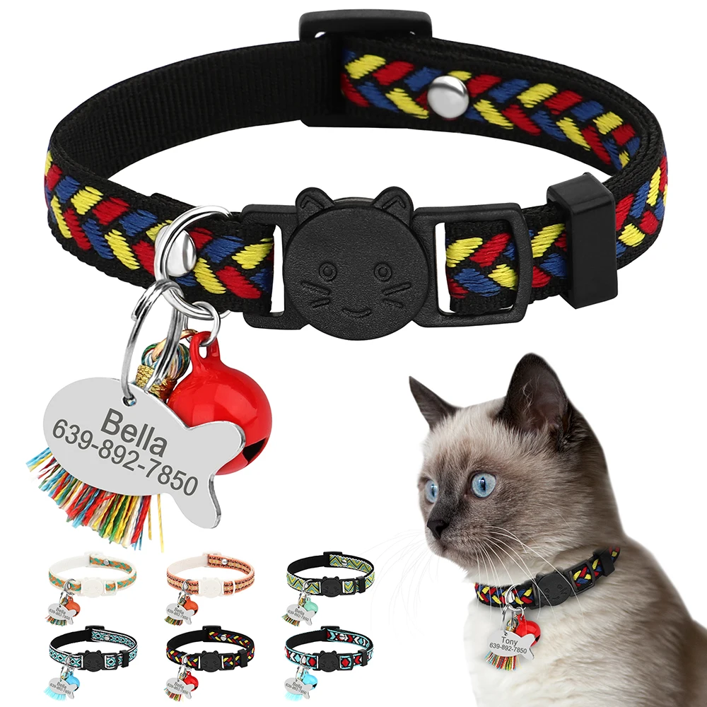 11-Colors-Quick-Release-Cat-Collar-Personalized-Safety-Cat-Collars ...