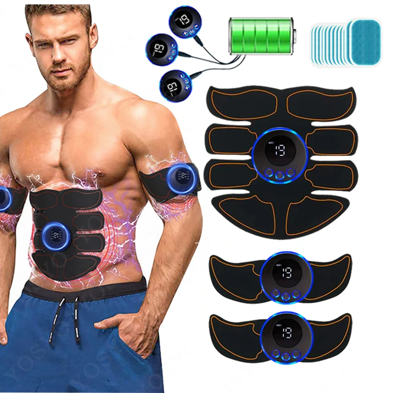 USB-Chargeing-8-Pack-Gel-Muscle-Stimulater-ABS-Pulse-Massger-Waist ...