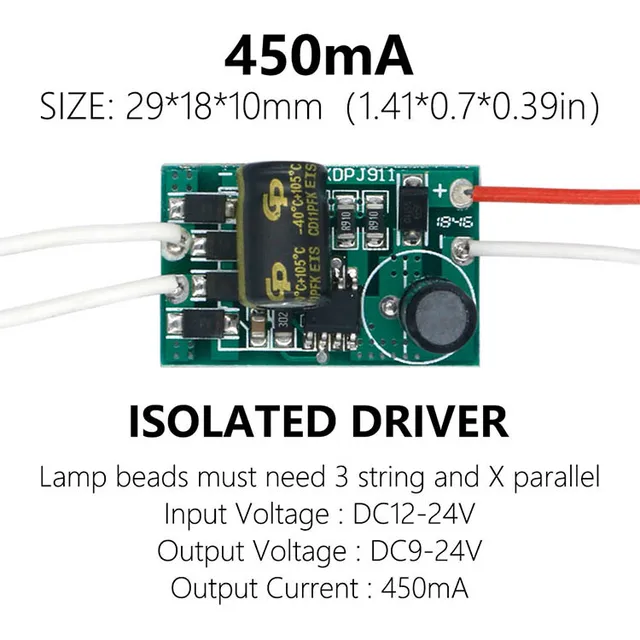 5pcs LED Driver 250mA 300mA 600mA 900mA 1200mA 2000mA For LEDs Power ...