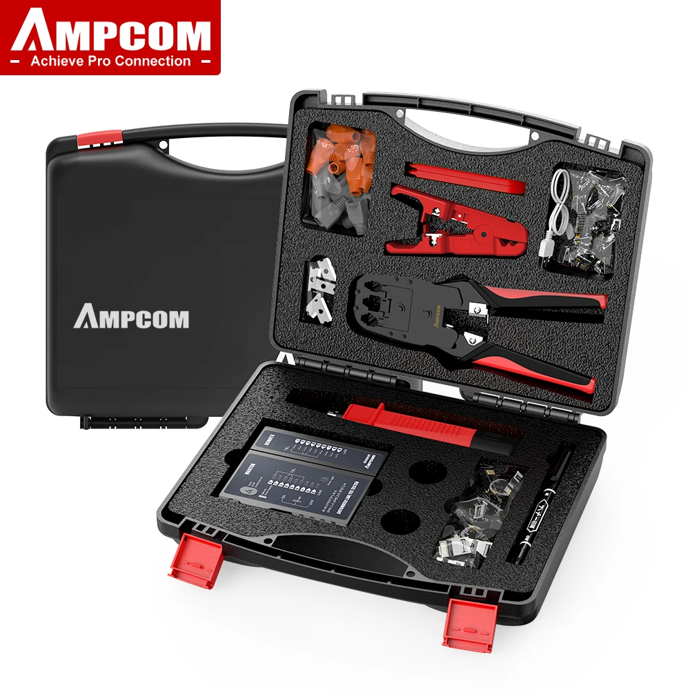 Network Tool Kit, Ampcom 12 In 1 Professional Portable Ethernet ...