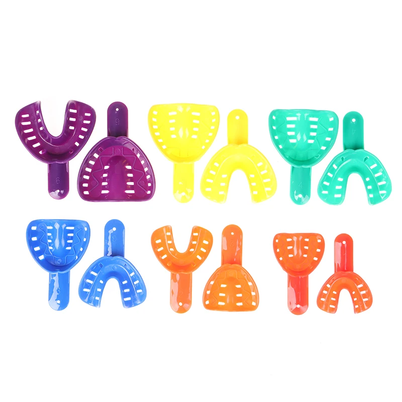 12PCS-Set-Plastic-Teeth-Holder-Childrens-And-Adults-Dental-Impression ...