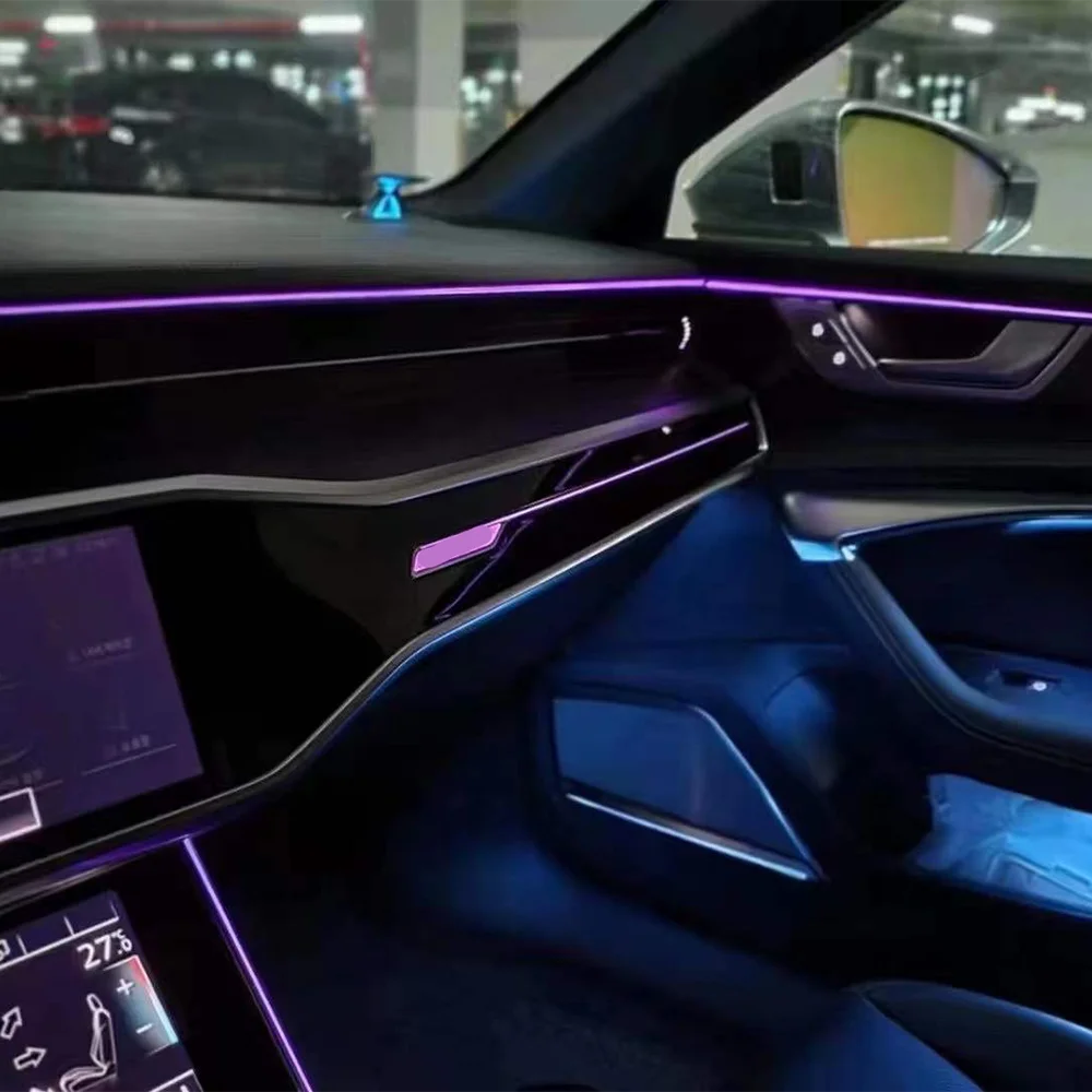 Ambient lights in the car Dashboard 30 color LED bar Light For Audi A6 ...