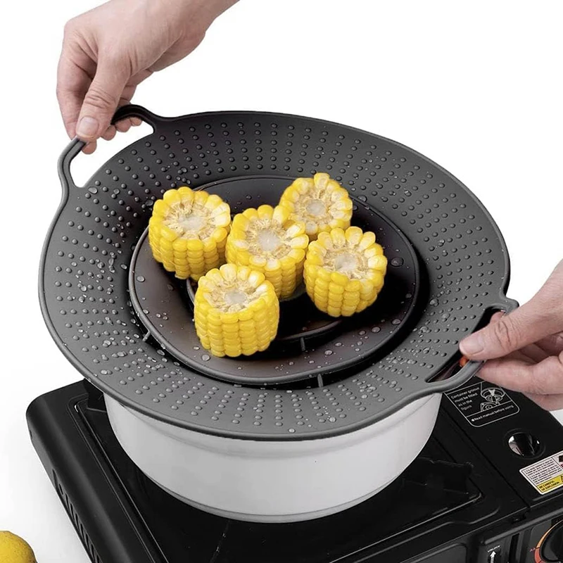 Universal-30cm-Silicone-Pot-Lid-Pot-Cover-Spill-Stopper-Lid-Reusable ...