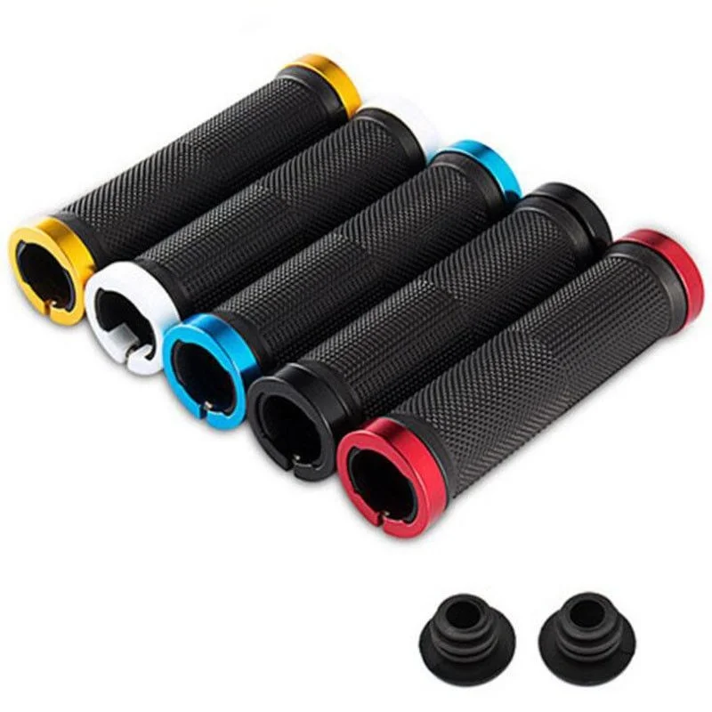 1Pair-Bicycle-Handlebar-Grips-Lockable-Fixed-Grips-Anti-Skid-Rubber-MTB ...