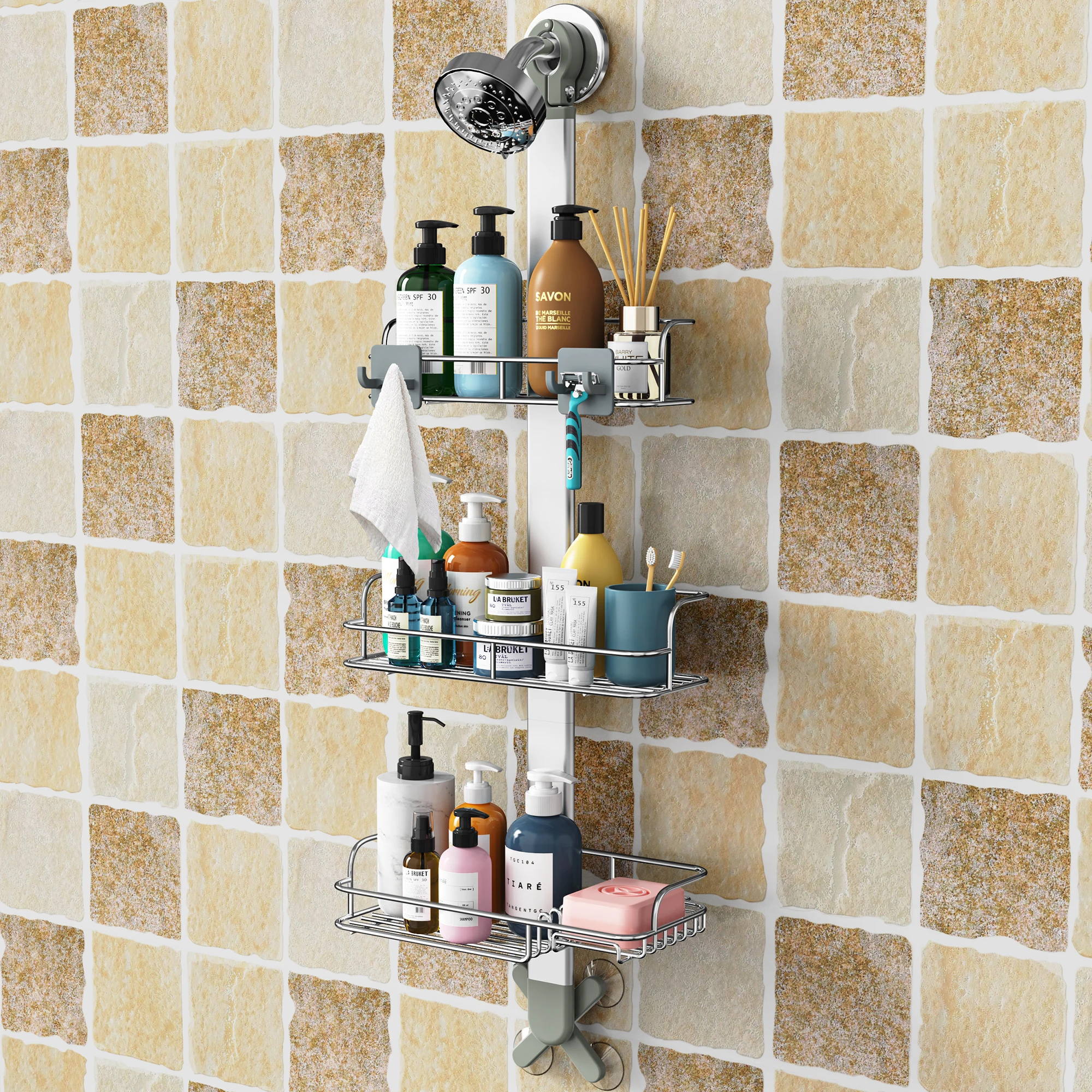 Aluminum-Alloy-Bathroom-Shelf-Hanging-Anti-Swing-Bath-Accessories ...