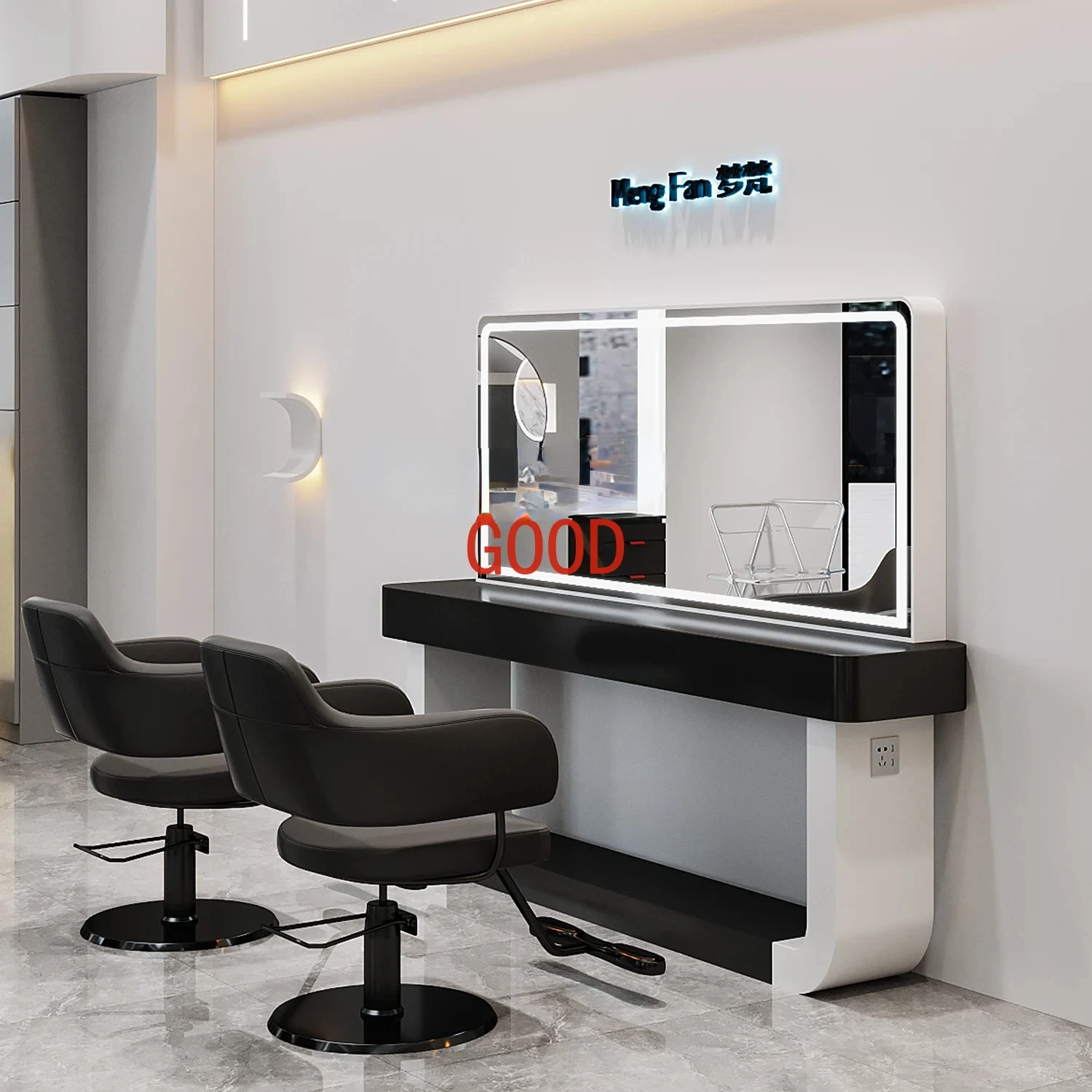 HairSalon-with-Light-Dressing-Table-Single-Double-Sided-Mirror-Barber ...