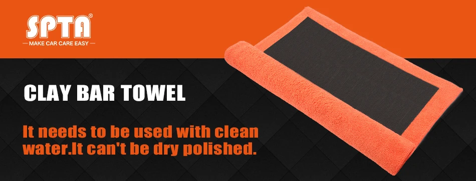 SPTA Clay Bar Towel Auto Care Fine Grade Microfiber Clay Towel ...