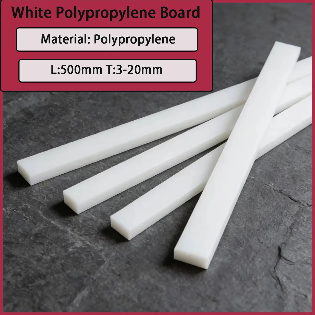 White polypropylene board, PP board, plastic strip, wear-resistant ...