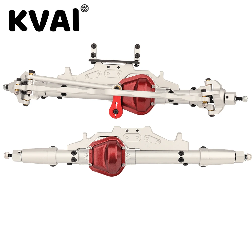 CNC-Complete-Metal-Front-Rear-Axle-with-Red-Diff-Cover-for-1-10-RC ...