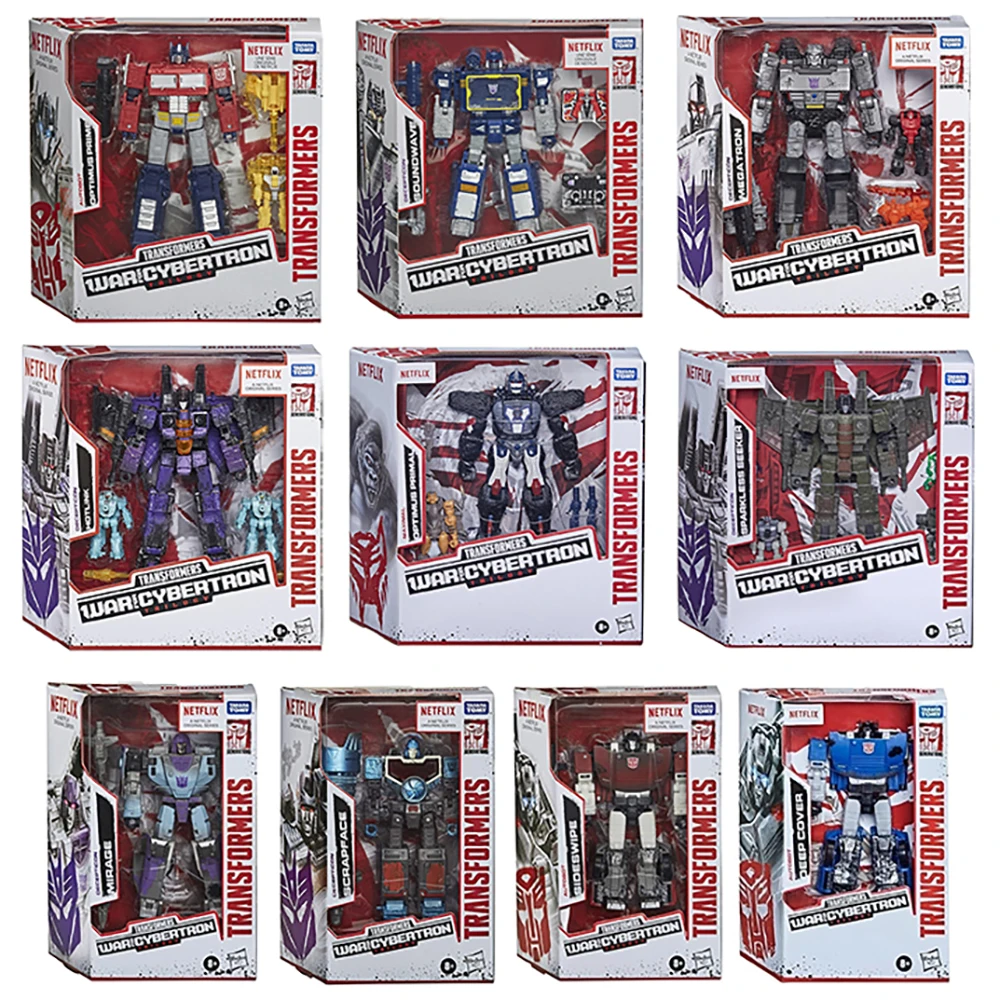 Em estoque Hasbro Transformers War para Cybertron NETFLIX Optimus Prime ...