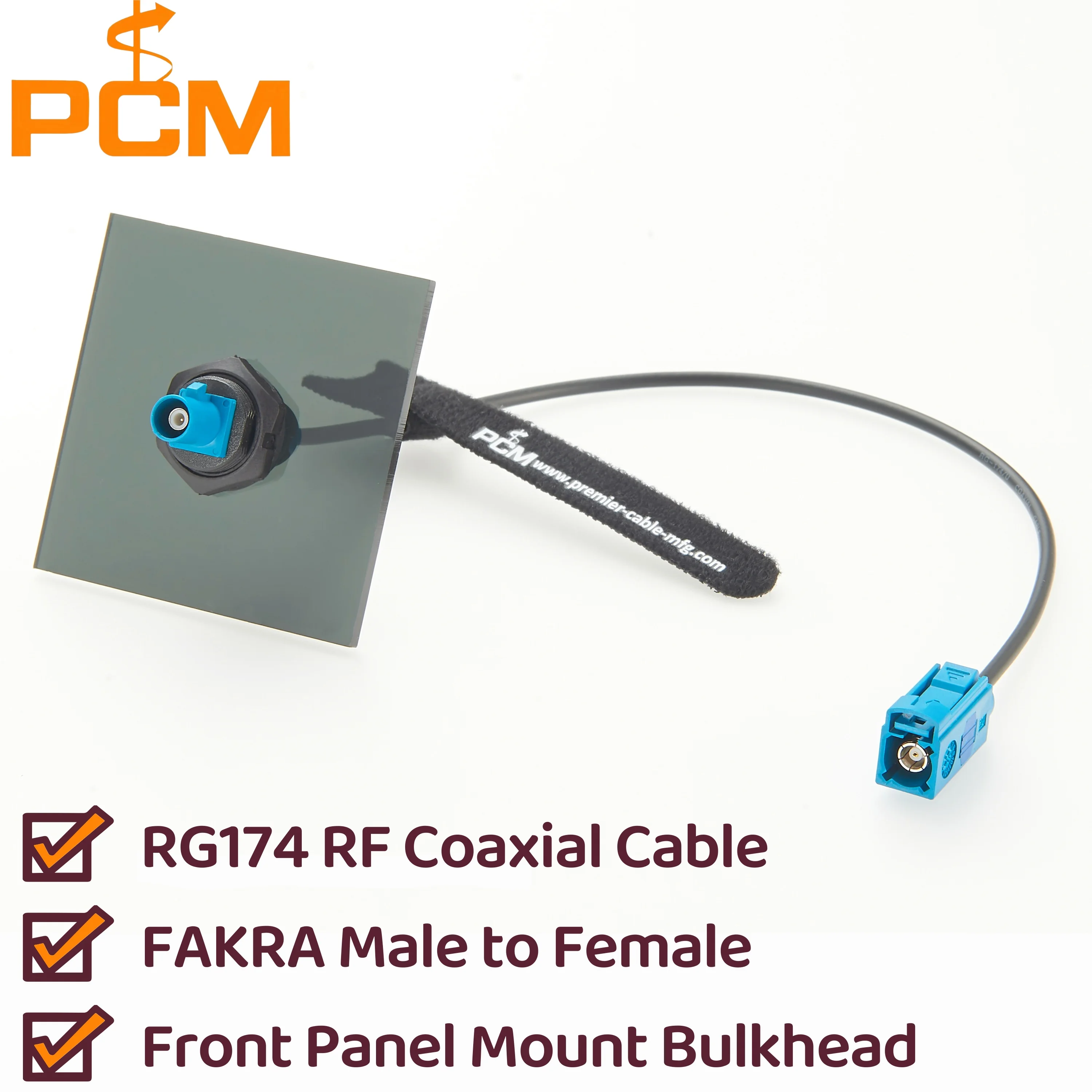 FAKRA Panel Mount Cable FAKRA Z Straight Bulkhead Front Panel Mount ...