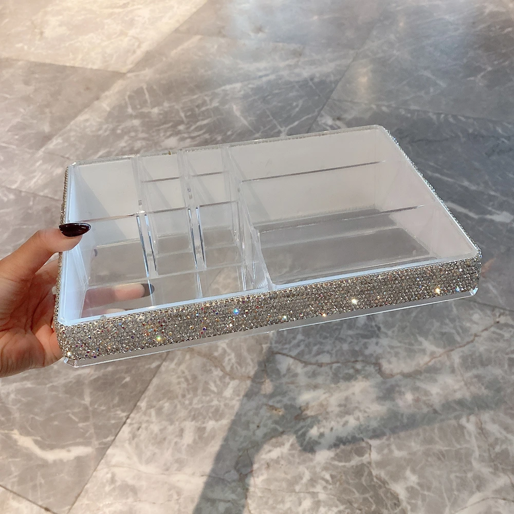 Rhinestone-Lipstick-Storage-Case-Makeup-Organizer-Acrylic-Nail-Polish ...