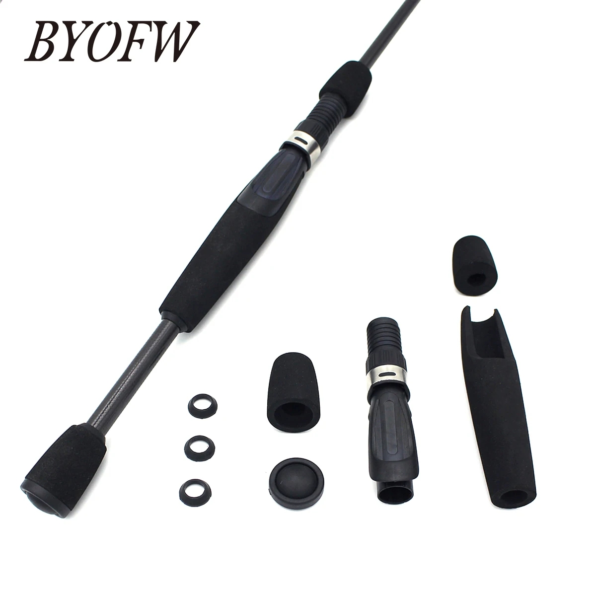 BYOFW Lightweight Spinning Fishing Rod Handle Black EVA Foam Pole ...