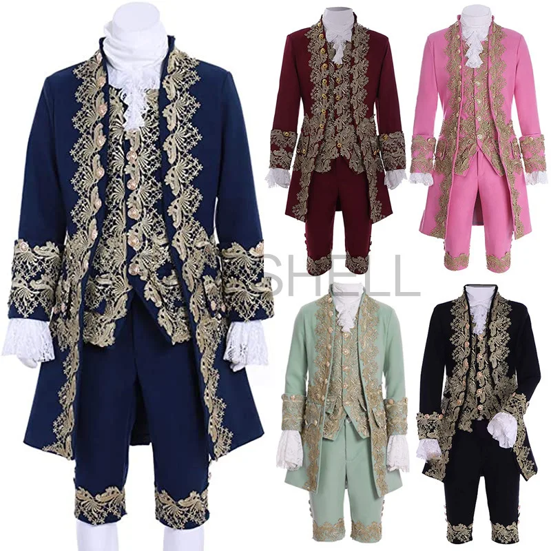 2023 Halloween Court Prince Cosplay Medieval Costume Vintage Retro Men ...