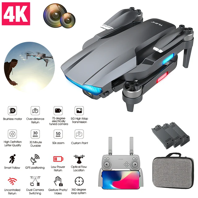 Hotest V3 Pro Mini Drone 4K 1080P HD Single/Dual Camera WiFi Fpv – 5 ...